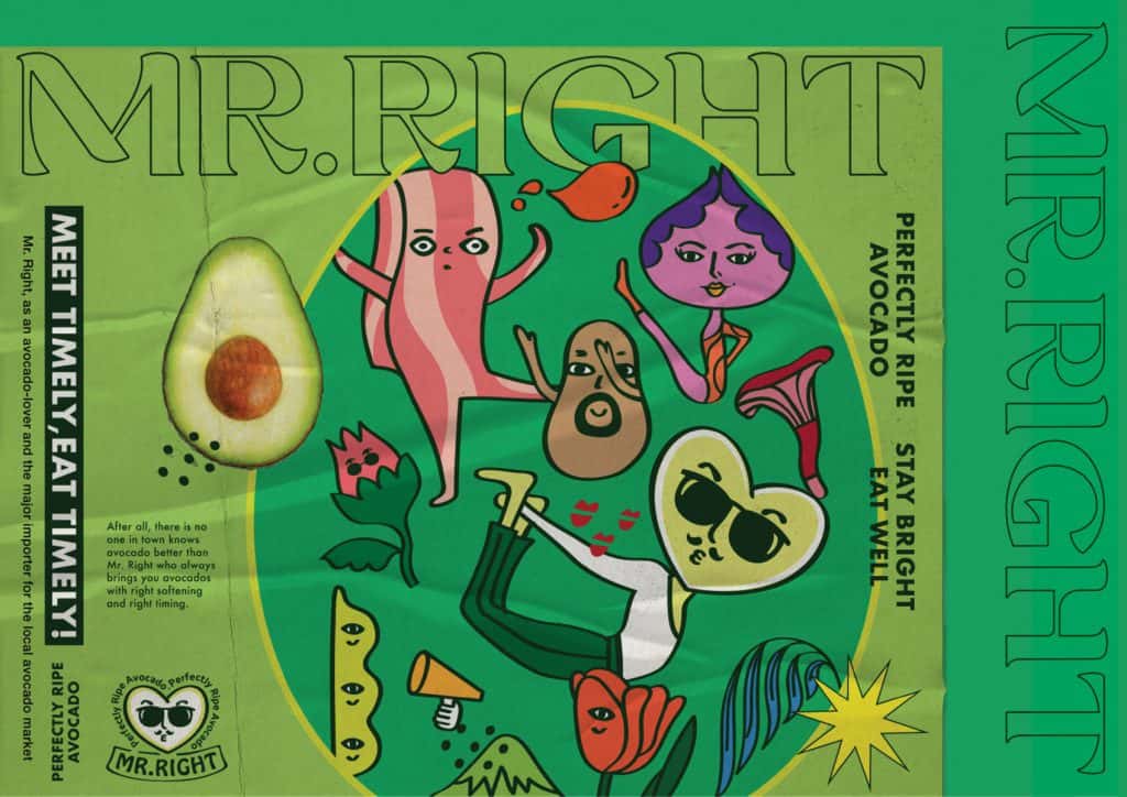 Mr. Right | Perfectly Ripe Avocado | Branding design - VINCDESIGN
